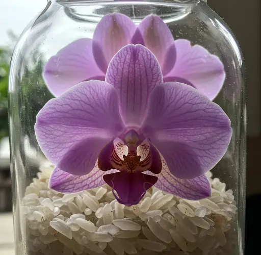 Just Need Rice! Orchid leaves immediately grow roots and bloom all year ...